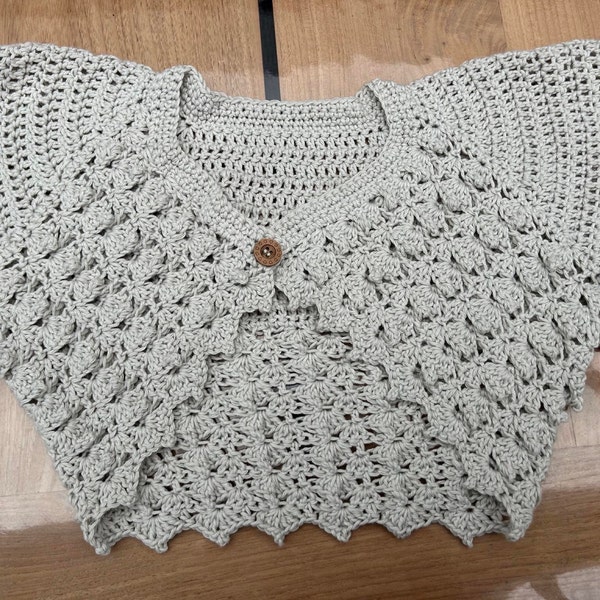 Crochet PATTERN - Like a Cloud Shrug - Cardigan (sizes Baby up to 6 ...