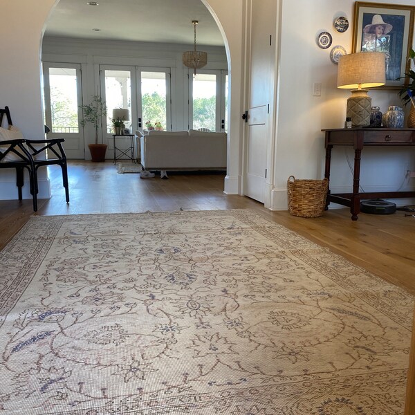 6x9 Oushak Rug Bedroom Rug Vintage Handmade Rug Decorative Rug Antique ...