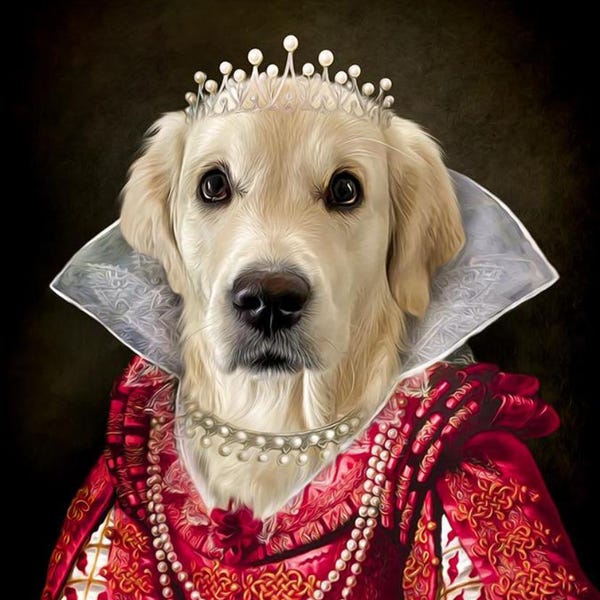 Royal Portraits, Renaissance Dress Portrait, Custom Man Woman Pet ...