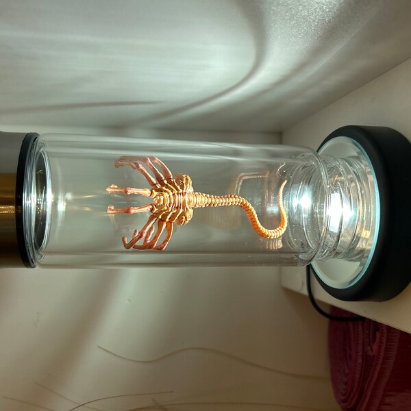 USA Alien in a Test Tube Embryo Glass Jar Prop Led Light Red Green Blue ...