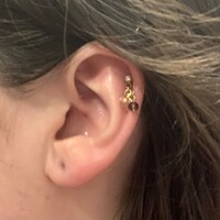 Cross Chain Earring Helix Earring 20g 16g Ear Cartilage - Etsy Canada