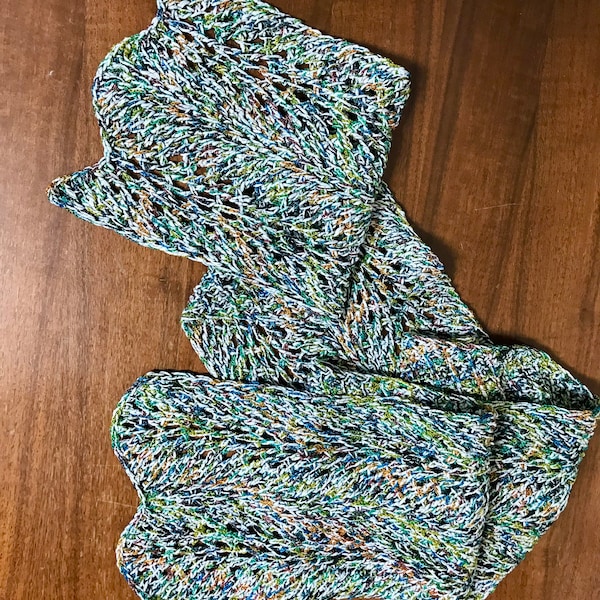 Easy Tunisian Crochet Simple Stitch Chevron Scarf Pattern for Women - Etsy