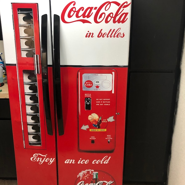 Vintage Vending Machine Fridge Wrap for Side by Side Refrigerator ...