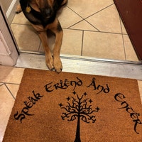 Funny Doormat: Speak Friend and Enter Tree, LOTR Welcome Mat 1425 - Etsy