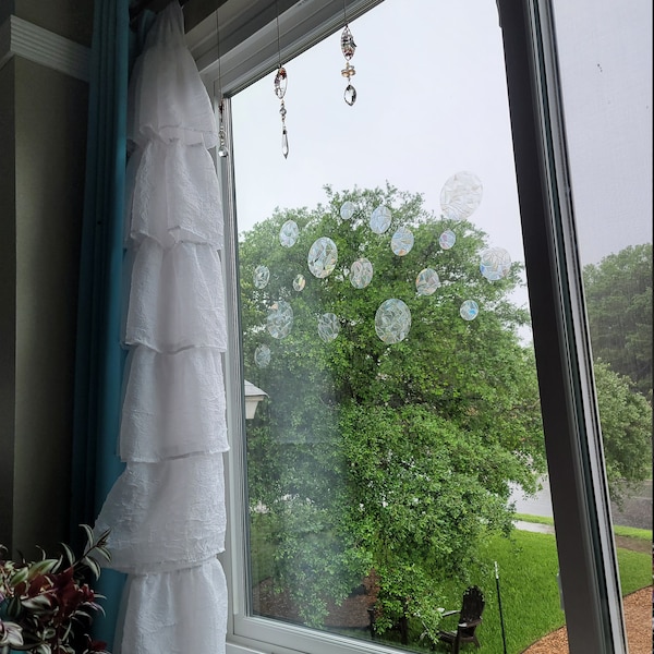Rainbow Dots Window Gems: Bird Safety Decals, Prevent Collisions (set ...