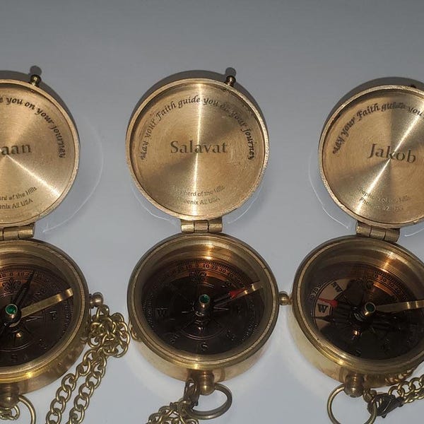 Engraved Compass Personalized Compass Custom Christmas Gift Compass ...