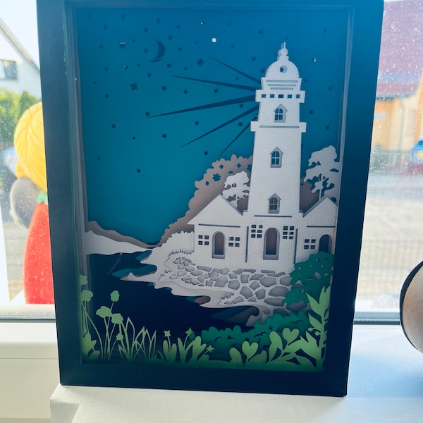 Lighthouse Shadow Box - Lighthouselightbox SVG for Cricut Projects ...