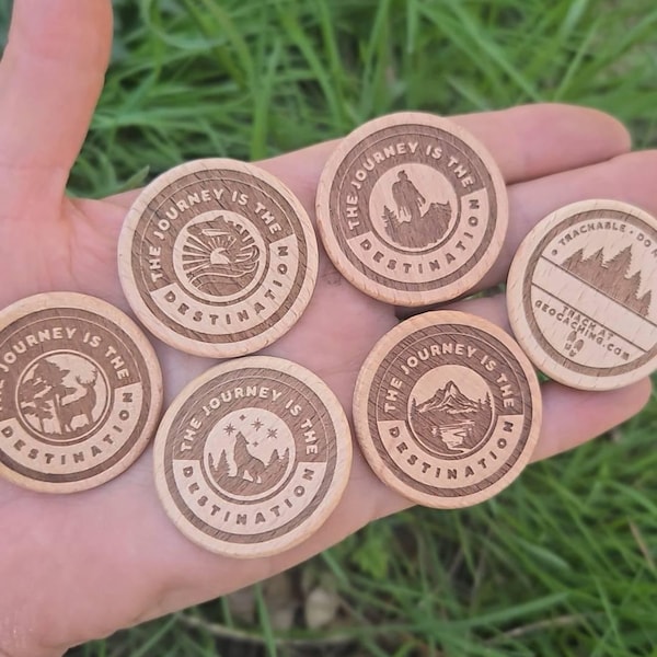 Personalized 1.5" Wood Tokens | 1 or 2-sided | Engraved With Your Own ...