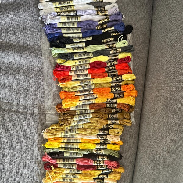 Full Set of 447 Cross Stitch Threads CXC 2 Labels - DMC Colours - No.s ...