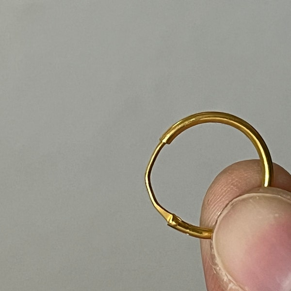 18k Gold OM Nose Stud, Real Gold Nose Push Back , Meditation, Gold Nose ...