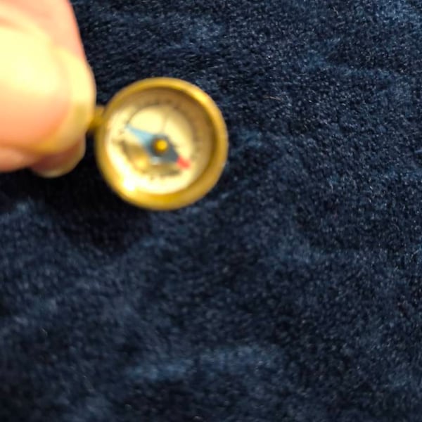 Dainty Gold Working Compass Necklace. 18k Gold Vermeil. Unique Handmade ...