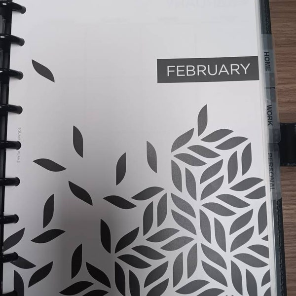 Undated Monthly Planner Printable • Split Page Layout • 7 "x 9.25" HP ...