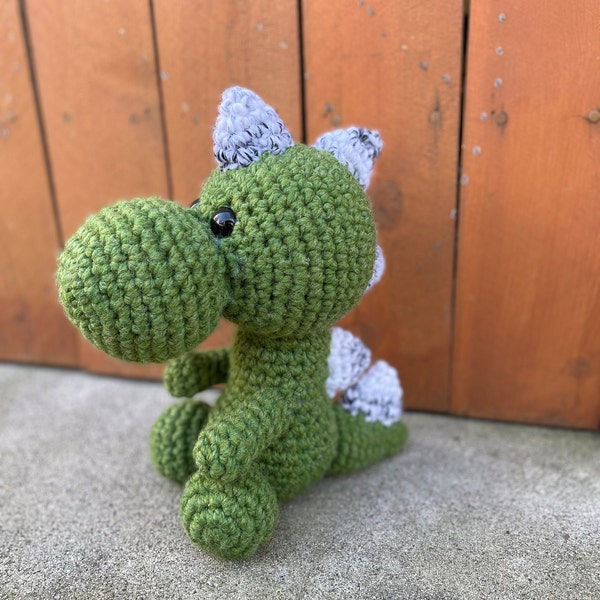 PATTERN: Spike the Stegosaurus - Crochet Dinosaur Pattern - Amigurumi ...