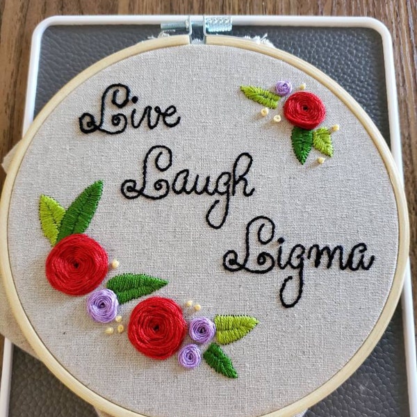 Custom Text Embroidery Kit Text Beginner Embroidery Kit DIY Craft Kit ...