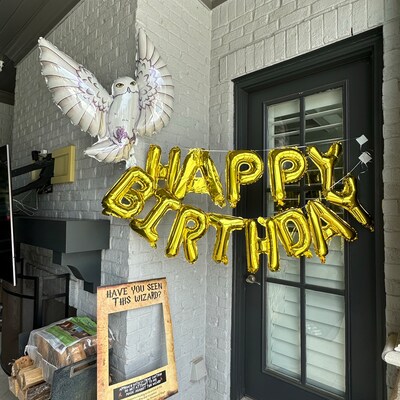 Wizard Owl Balloon Wizard Themed First Birthday Party Magical Birthday ...