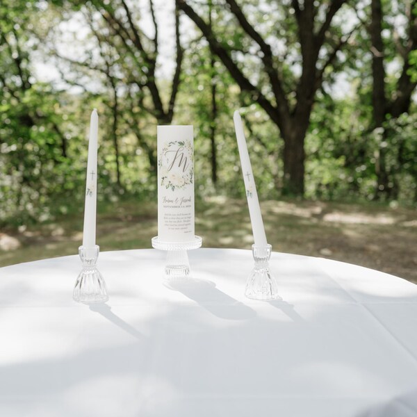 Simple Elegant Classic Unity Candle Scriptweddings Personalize Custom ...