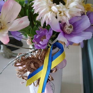 Ukrainian Flag Pin Sunflower Ribbon Lapel Pins Ukraine - Etsy