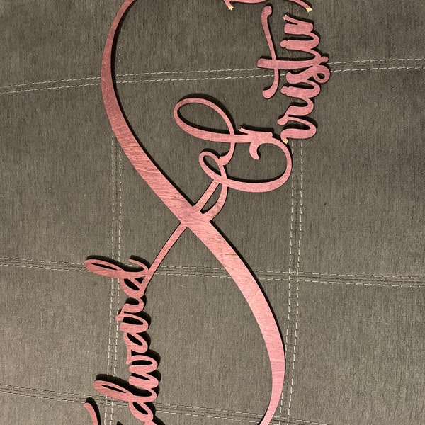 Personalized Infinity Wood Sign, Custom Infinity Wooden Sign, Infinity ...