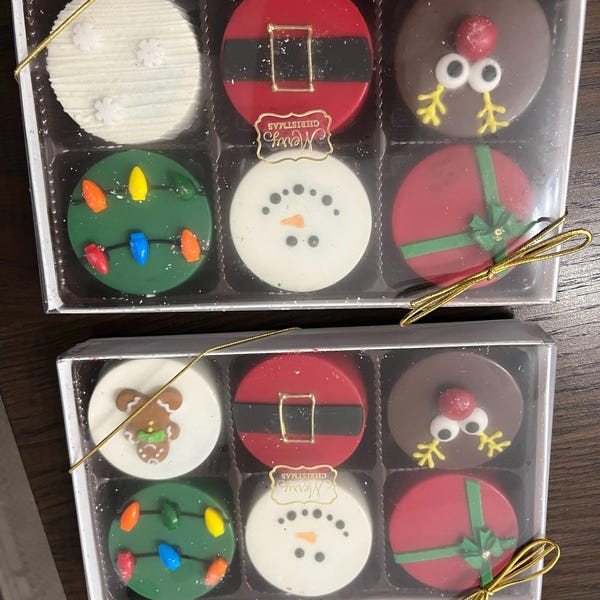 Half Dozen Christmas Oreo Gift Box. Christmas Gift. Christmas Chocolate ...