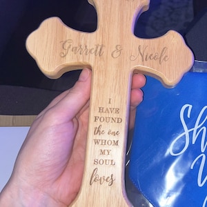 Our Wedding Day Personalized Wood Cross, Gifts for Wedding, Religious ...
