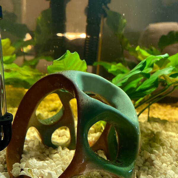 Aquarium Accessory. Fish Aquarium Decor. Blue Ceramics Decor. - Etsy