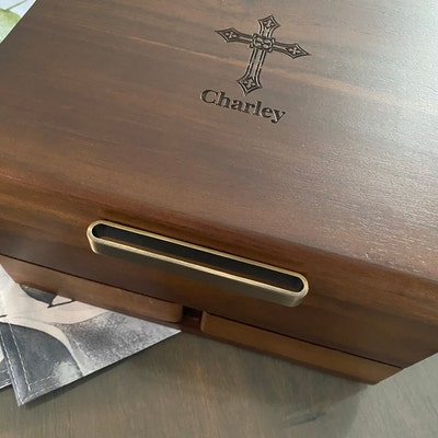 Custom Engraved Birth Flower Jewelry Box for Women Stacked 3 - Etsy