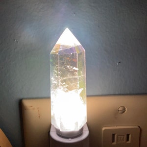 Orange Aura Rose Quartz Crystal LED Gemstone Night Light - Etsy