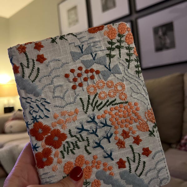 Red Small Garden Embroidery Kindle Case, Personalization Kindle Case ...