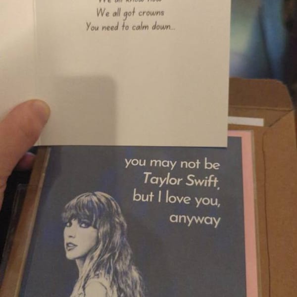 Taylor Swift Greeting Card | Midnights, Eras Tour | Printed Inside ...