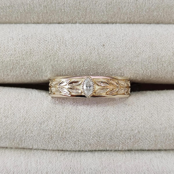 Pink Sapphire Leaf Ring Enhancer and Wraps Rose Gold Moissanite Double ...