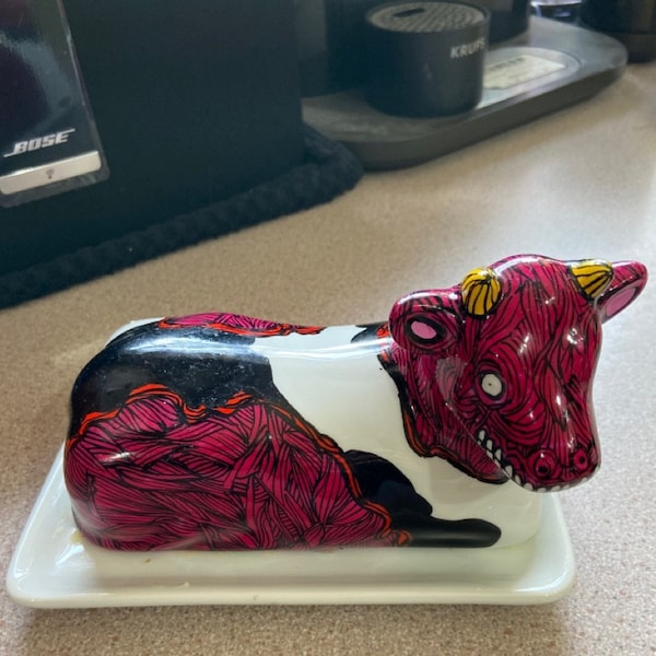 Zombie Cow Butter Dish - Flayed Friesian - Zombie Cow - FREE UK POSTAGE ...