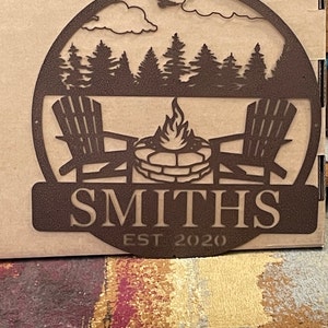 Metal Outdoor Sign Custom Campfire Sign Camper Decor - Etsy