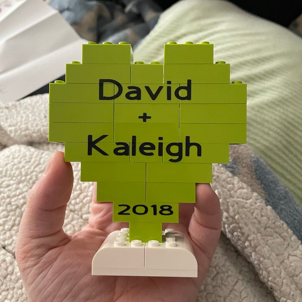 Lego Heart Custom Set | Lego Gift | Couples Gift | Genuine Lego Pieces ...