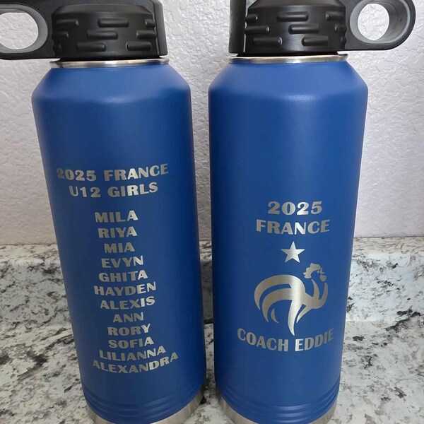 Personalized Laser Engraved Water Bottle With Custom Logo Name Text ...
