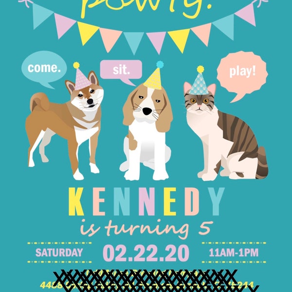 Cat and Dog Party Supplies Kitty and Puppy Party Theme Adopt a Pet ...