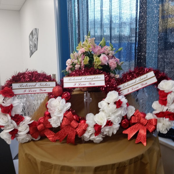 Cemetery Flower Script - Beloved Script -cemetary Banner - Cemetery ...