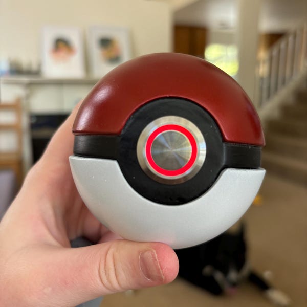 Realistic Pokeball With Light-up Button, Cosplay, Display Item, Geek ...