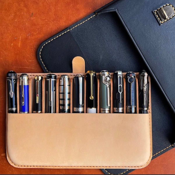 Dark Blue Five Compartment Pen Holder, Wet Molded Pen Holder, Fountain ...