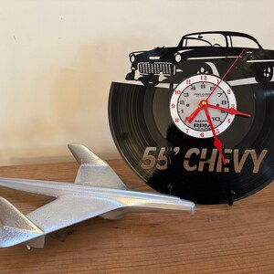 Vinyl Record Clock 56 Chevy Clock for Wall Vinyl for Wall Classic Cars ...