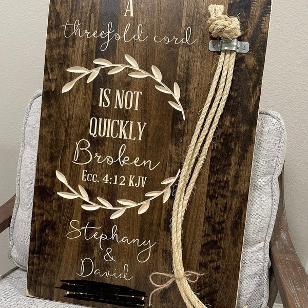 KJV Bible | A Threefold Cord | God's Knot | Unity Rope | Braid for ...