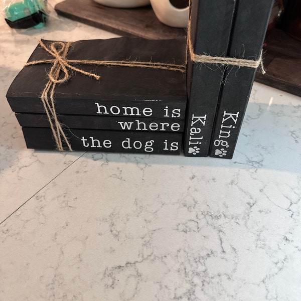 Stamped Books / Personalized Books / Stacked Books / Book Bundle ...