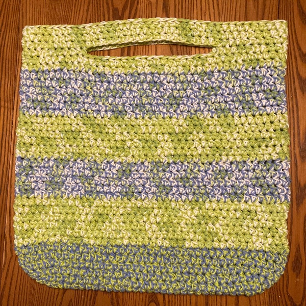 Big Market Tote Bag With Large Colour Blocks - Crochet PATTERN PDF ...