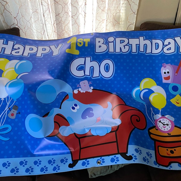 Blue's Clues Birthday Banner, Blue's Clues Party Banner, Blue's Clues Banner, Birthday Banner ...
