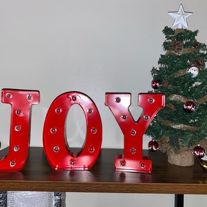 JOY Metal Marquee Light/christmas Light up Letters/light up Letter ...