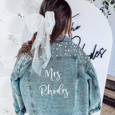 Embroidered Bride Denim Jacket, Bride Jean Jacket, Future Mrs Jacket ...