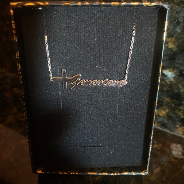 Cross Name Bracelet, Baptism Gift, Personalized Cross Bracelet With ...