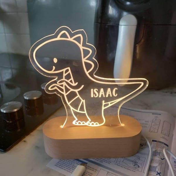 Personalised LED Animal Lamp,safari Jungle Animals Light,kids Night ...