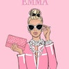 Custom Girl Fashion Portrait for Her, Personalized Girly Art Print ...