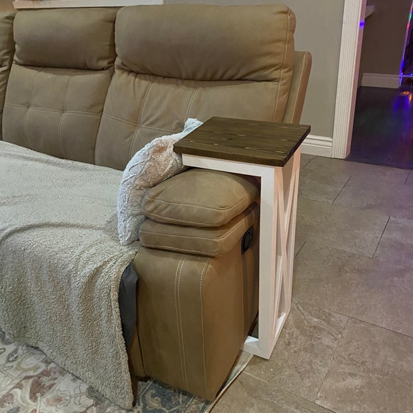 Sofa Couch Arm Table, Farmhouse Living Room Furniture - Etsy