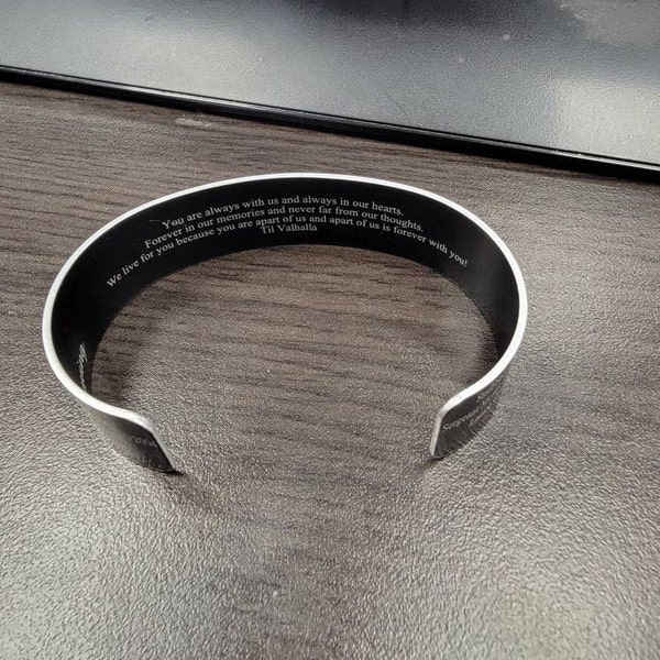 Black Memorial Bracelet (customize Your Own) KIA Bracelet / Remembrance ...